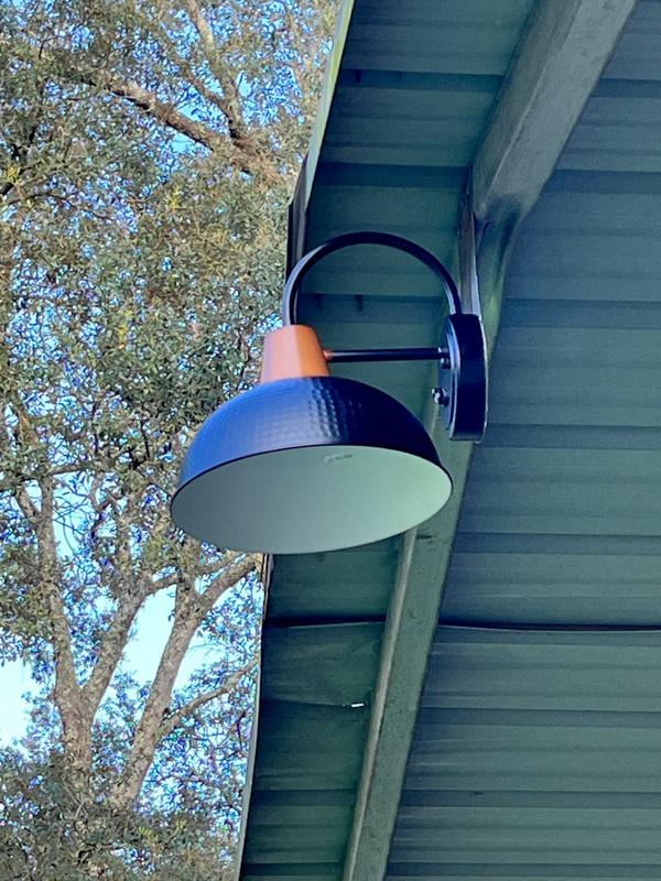 Aiwen 1-Light 10.94-in H Black Dusk to Dawn Led, Outdoor Wall Light JE ...