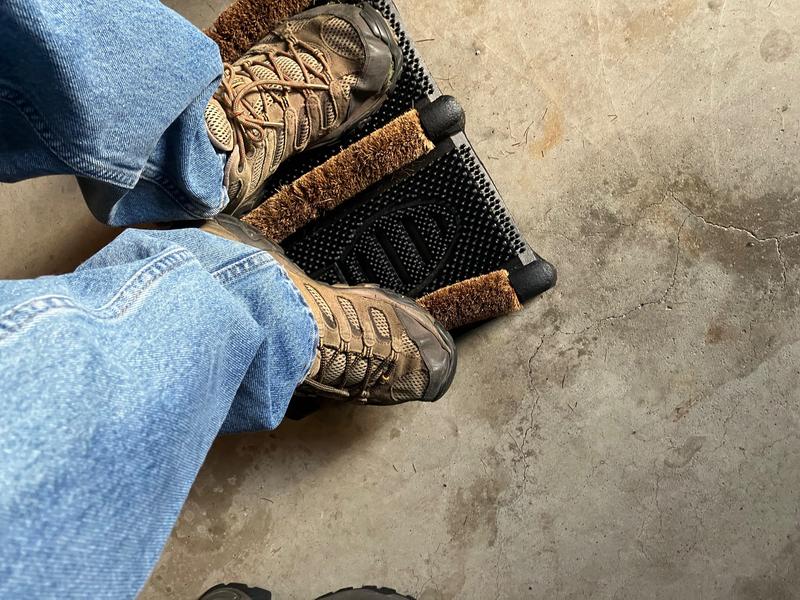 Rubber-Cal 1-ft x 2-ft Brown Coir Rectangular Indoor or Outdoor Home ...