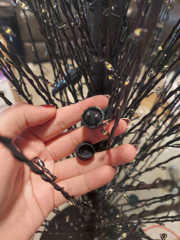 GE 7-ft LED Twinkling Branch Christmas Tree Decoration in the Outdoor ...