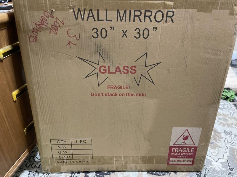 Clavie 18-in W x 18-in H Round Gold Framed Wall Mirror LS-18181-CGD at ...