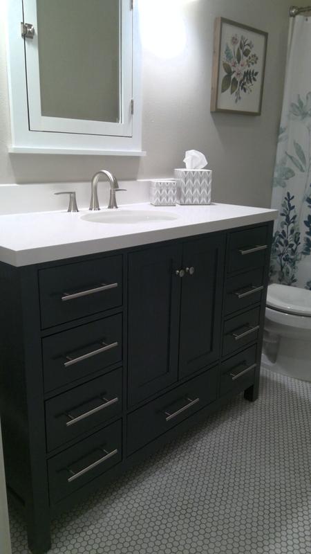 ARIEL Cambridge 54-in Vintage Green Undermount Single Sink Bathroom ...