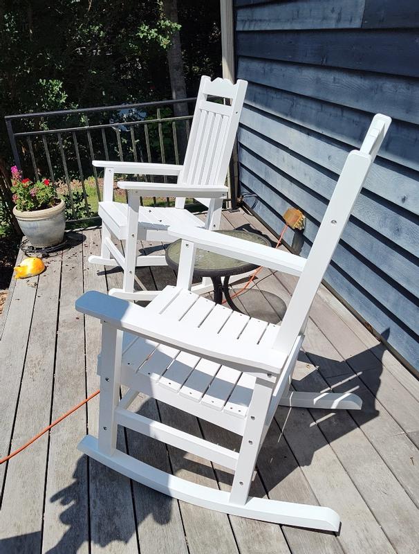 Sonkuki Folding Adirondack Chair Set of 2 Light Gray HDPE Frame ...