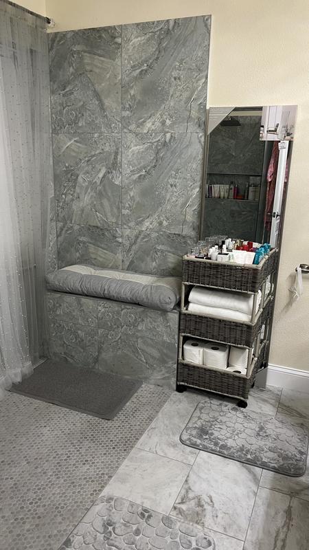Origin 21 Aqua Stone 24-in x 24-in Polished Porcelain Marble Look Floor ...