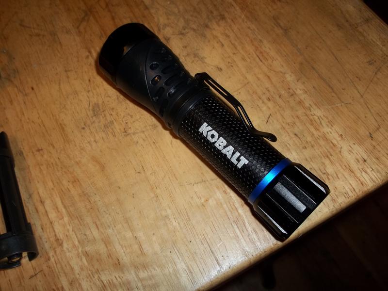 Kobalt 1000-Lumen 4 Modes LED Spotlight Flashlight with Rechargeable ...
