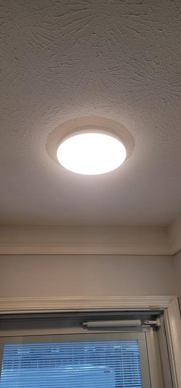 Project Source 1 -Light 9-in Matte White Integrated LED Flush Mount ...