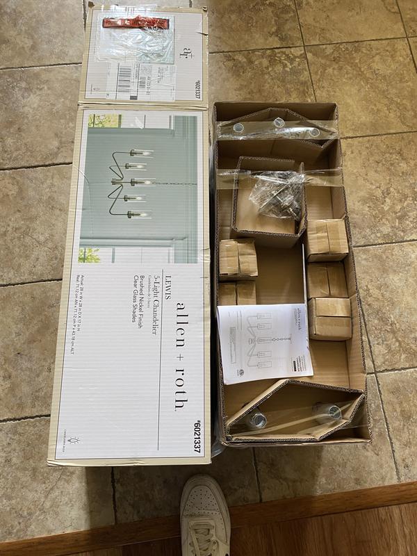 allen + roth Lewis 5 -Light Black Traditional For Use in Bedrooms ...