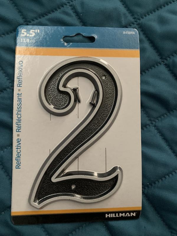 Hillman Sign Center 6-in Reflective Black Number 8 845900 at Lowes.com