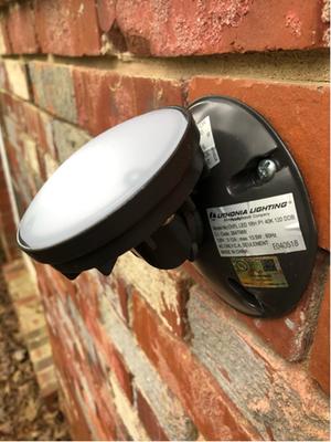 75 -Watt EQ Integrated LED Bronze 1 -Head Switch-Controlled Flood Light ...