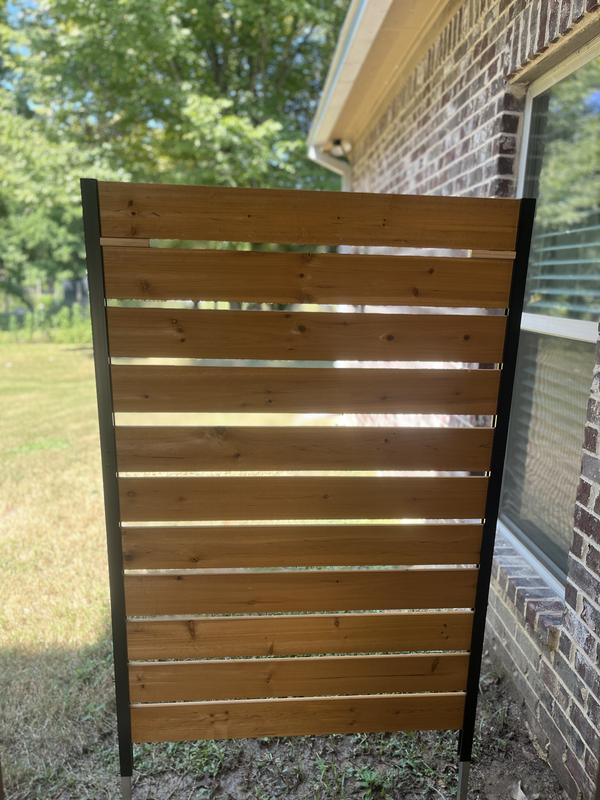 Enclo Privacy Screens No Dig Cedar 39-in W x 60.5-in H Concord Slatted ...
