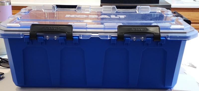 Kobalt Large 20 -Gallons ( 80 -Quarts ) blue Heavy Duty Stackable Tote ...