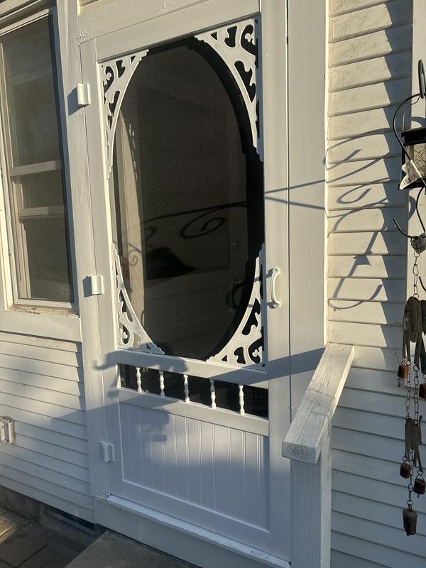 Screen Tight Springview Universal reversible Hinged Screen door 30-in x ...