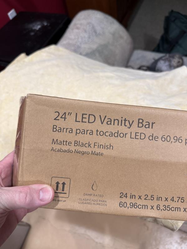 Project Source Gabe 24-in 1 Light Brushed Nickel Integrated LED ...