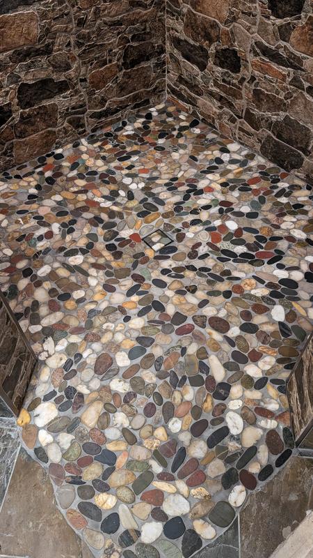 Satori River Rock Multicolor 13-in x 13-in Polished Natural Stone Mixed ...