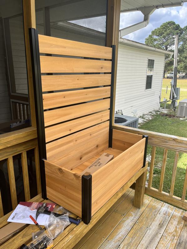 Enclo Privacy Screens Concord 41-in W x 73-in H Wood Planter Box Cedar ...