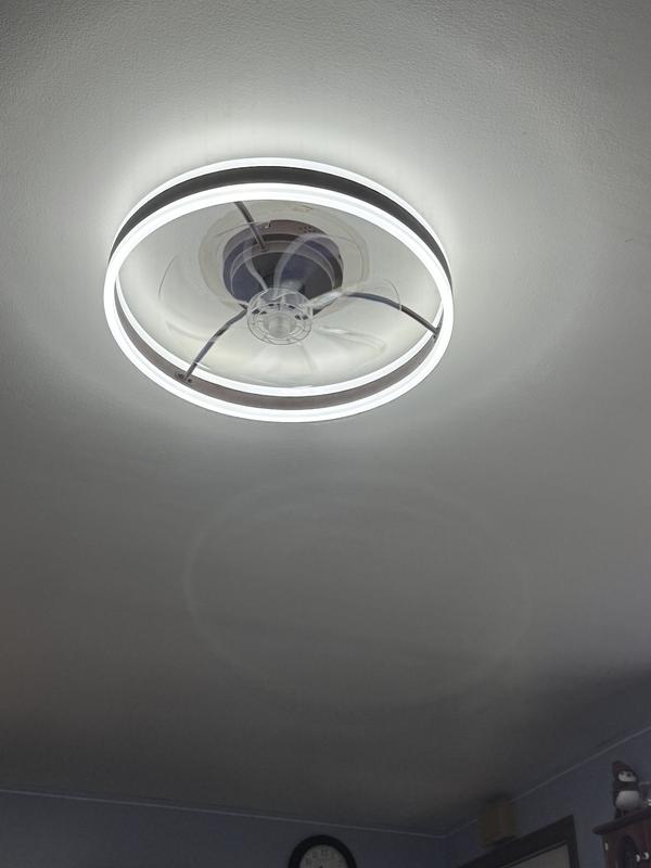 Oaks Decor Belcarra 72-in Chrome with Polished Blades Color-changing ...