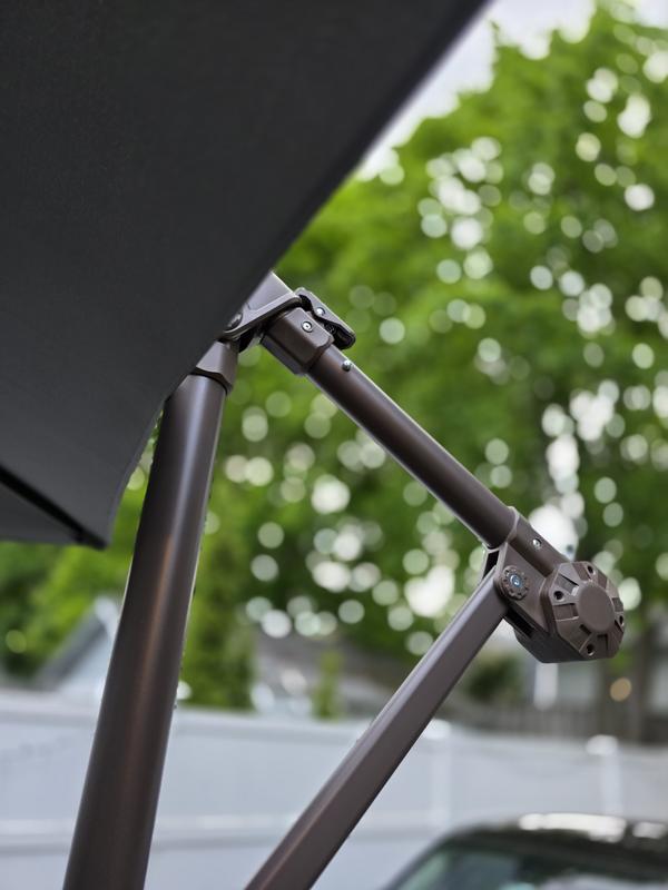 VOUA 10-ft Steel Blue Crank Cantilever Patio Umbrella in the Patio ...