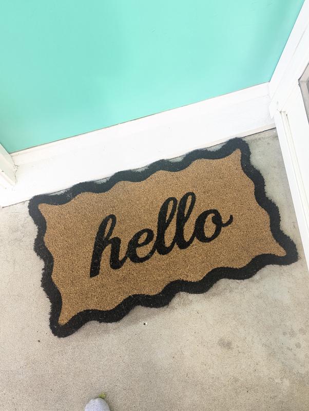 Style Selections 17.25-in x 29.25-in Natural Printed Coir Non-Slip Grip ...