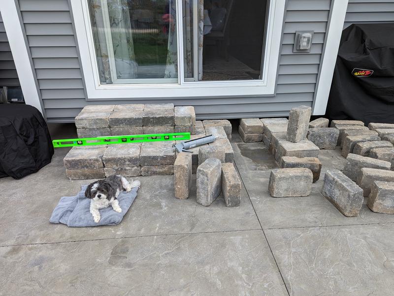 4-in H x 12-in L x 8-in D Charcoal/Tan Concrete Retaining Wall Block ...