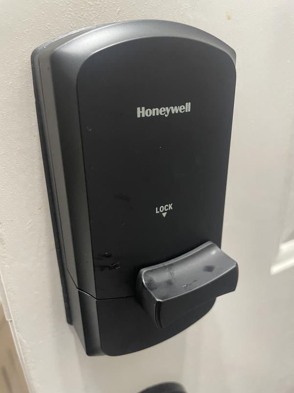 Honeywell Matte Black Electronic Deadbolt Fingerprint Touchscreen ...