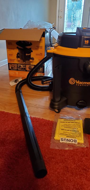 Vacmaster Professional 16-Gallon 6.5-HP Corded Wet/Dry Shop Vacuum with ...