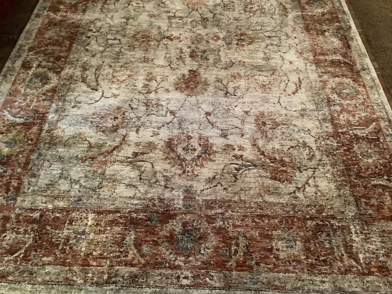 allen + roth Monarch Border 5 X 8 (ft) Rust Indoor Floral/Botanical ...