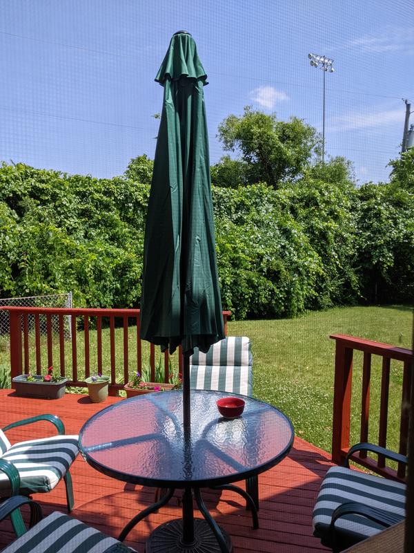 Nature Spring 10-ft Aluminum Blue Push-button Tilt Garden Patio ...