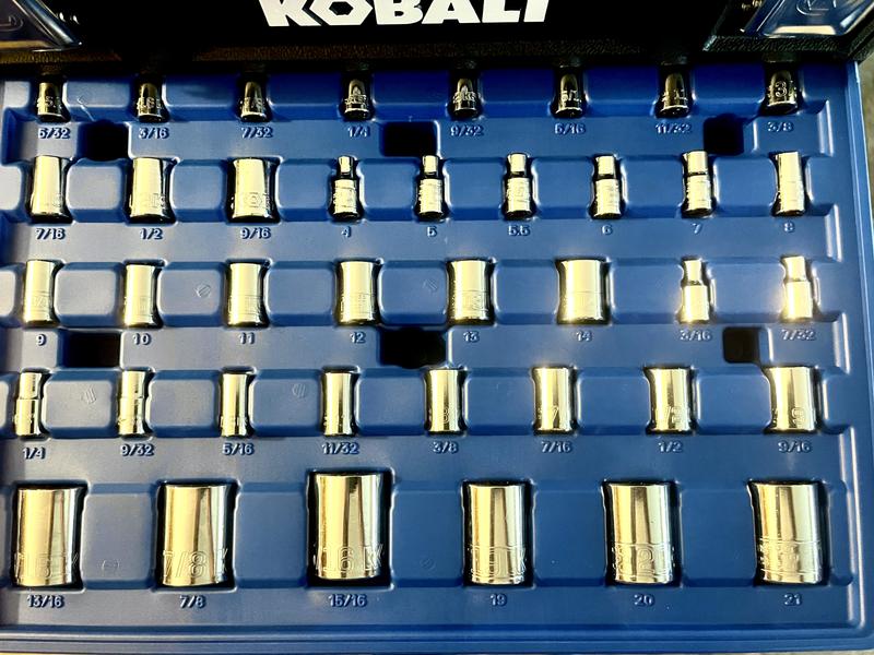 Kobalt 277-Piece Standard (SAE) and Metric Polished Chrome Mechanics ...