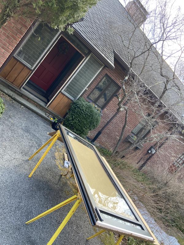 LARSON NuVent 36-in x 81-in Brown Full-view Aluminum Storm Door with ...