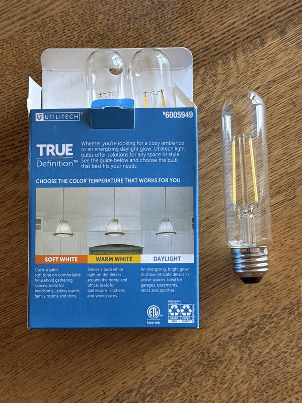 Utilitech 60 -Watt EQ T10 Soft white Screw bases Dimmable LED General ...