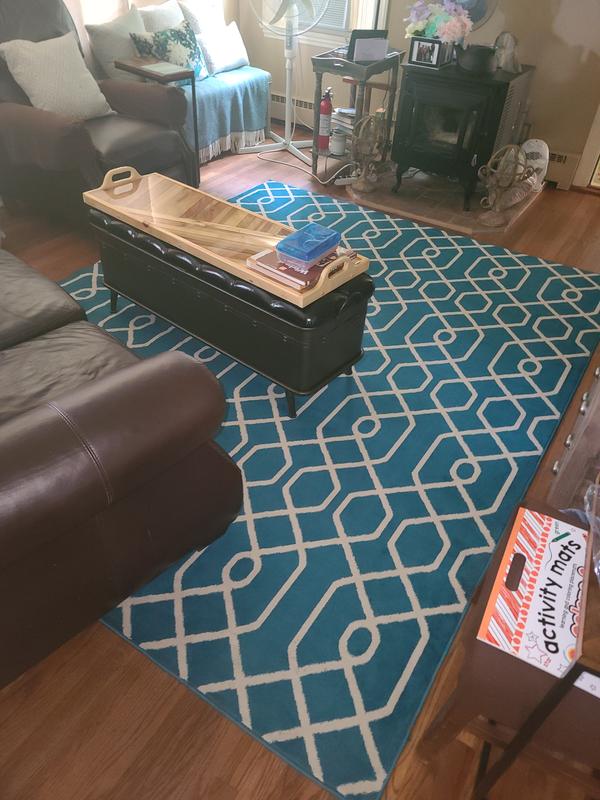 Origin 21 Microdot 8 X 10 (ft) Platinum Indoor Mid-century Modern Area ...