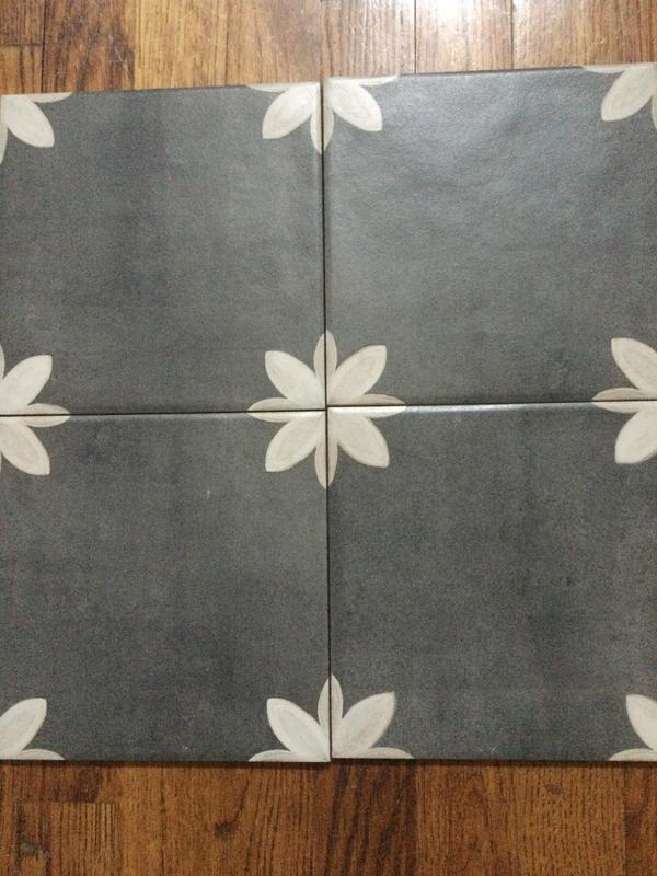 allen + roth Sorrento White 8-in x 8-in Matte Porcelain Patterned Floor ...