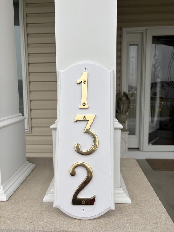 RELIABILT 6-in H x 17-in W White Plastic Address Plaque 847503 at Lowes.com