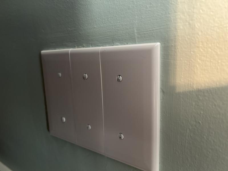 Eaton 1 -Gang Midsize Size White Polycarbonate Indoor Blank Wall Plate ...
