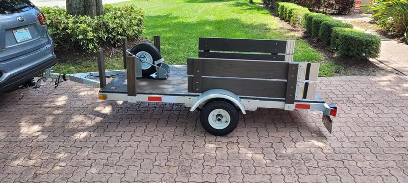 Stirling 4-ft x 8-ft Galvalume Steel Utility Trailer - 1000-lb Load ...