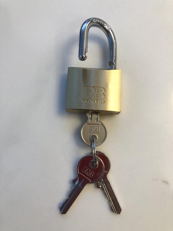 RELIABILT Keyed Padlock, 1-9/16-in Wide x 7/8-in Shackle Keyed Alike (3 ...