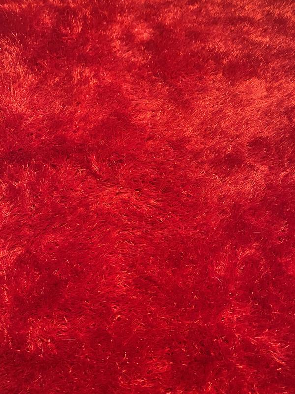 Amazing Rugs Fuzzy Shaggy 2 X 3 (ft) Red Indoor Solid Area Rug A1017-23 ...