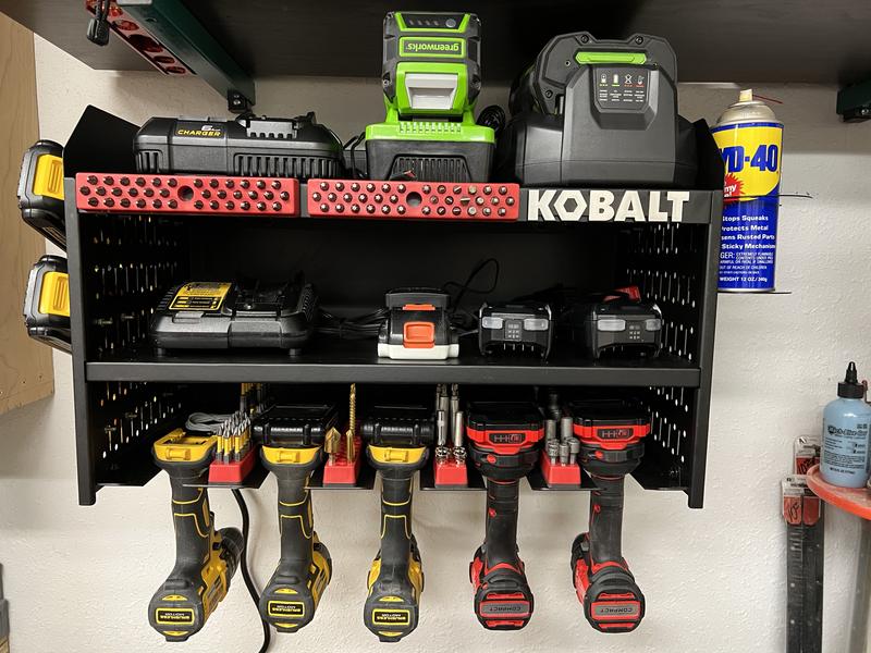 Kobalt Storage rail cabinet 24-in Black Steel Multipurpose Storage Rail ...
