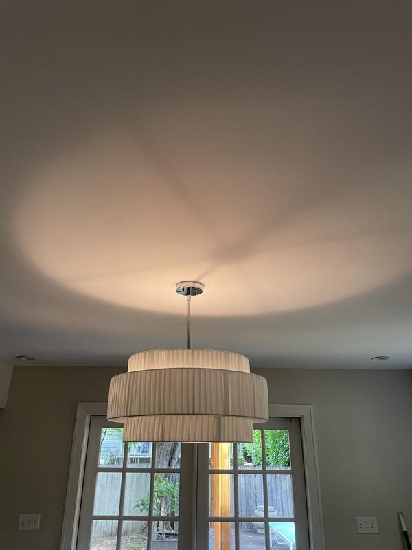 LamQee Fabric Drum Chandelier 5 -Light Matte Black Fabric Metal ...