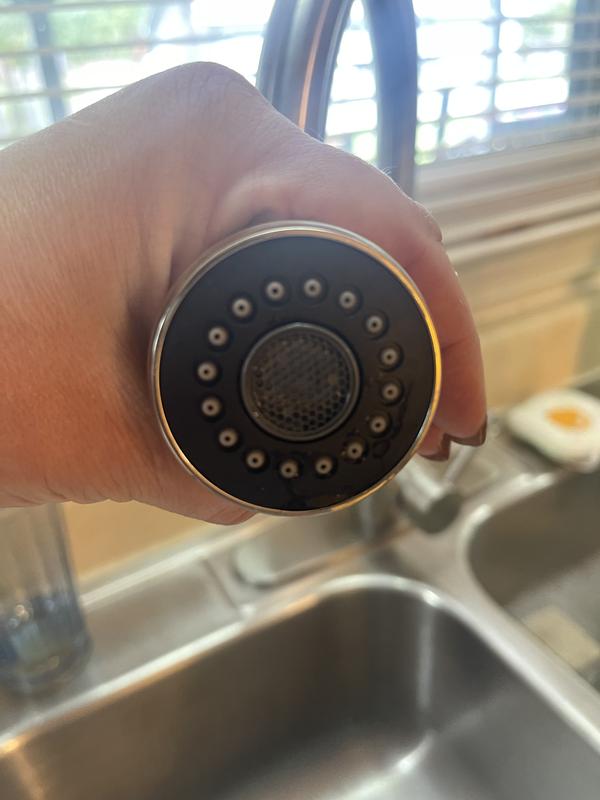 Project Source Idlewood Stainless Steel Single Handle Pull-down Kitchen Faucet with Sprayer ...