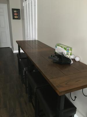 Linon Austin Black Traditional Counter Table, Wood with Wood Metal Base ...