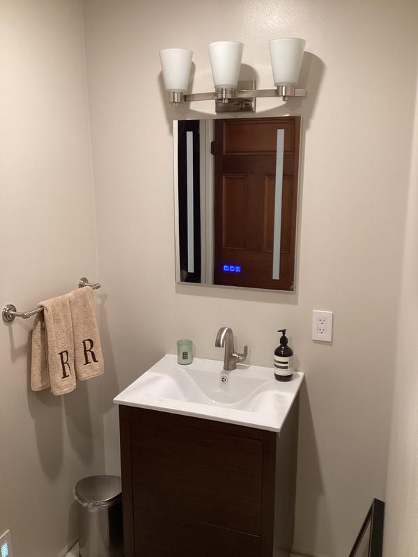 allen + roth Fairendale 21.75-in 3-Light Brushed Nickel Transitional ...