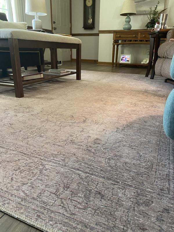 Loloi II 5 x 8 (ft) Loomed Polyester Sand Rectangular Indoor Distressed ...