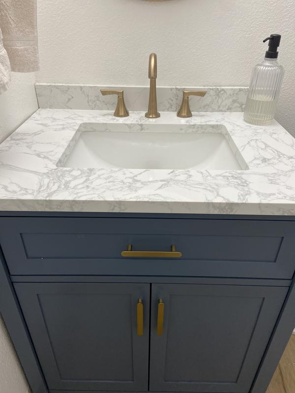 allen + roth Lancashire 36-in Chambray Blue Undermount Single Sink ...