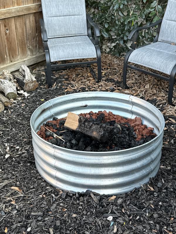 Style Selections 36-in Galvanized Fire Ring SRFP11807 at Lowes.com