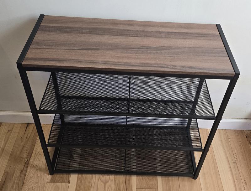 ClosetMaid 26-in H 4 Tier 12 Pair Black Metal Shoe Rack 10000-02761 at ...