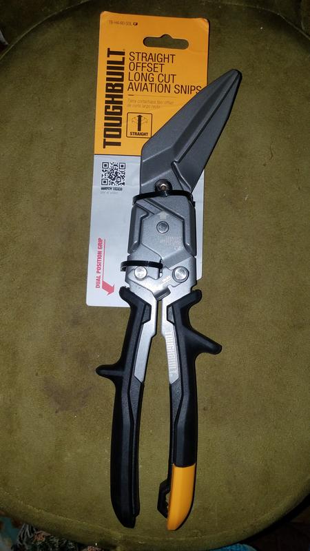 TOUGHBUILT Aviation Offset Alloy Steel Straight Long Cut Offset Snips ...