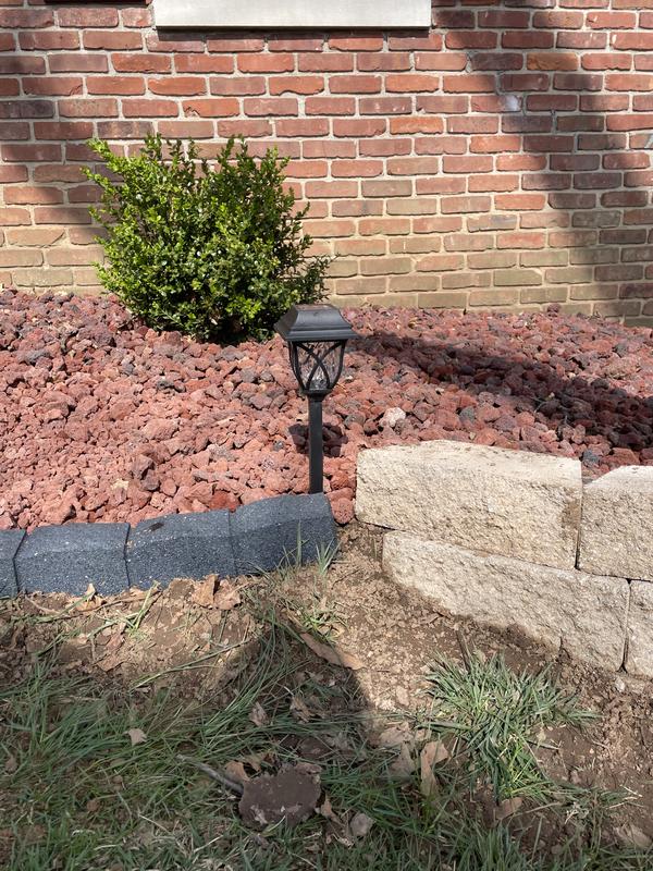 Rubberific 2-Pack 4-ft Cobblestone Edging Gray 2-Pack 8-ft Gray Rubber ...