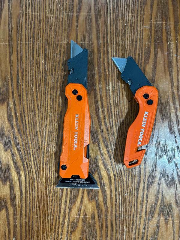 Klein Tools Flickblade 3/4-in 6-Blade Folding Utility Knife with On ...