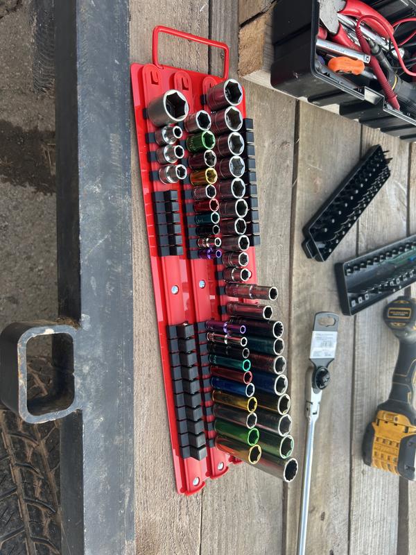 CRAFTSMAN Plastic and Steel Socket Storage 4-rail Socket Holder ...
