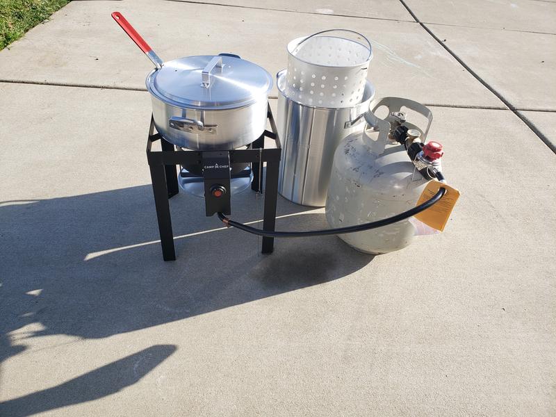 Camp Chef 30-qt Boil Pot and 10-qt Fry Pot with 1-Burner Propane ...
